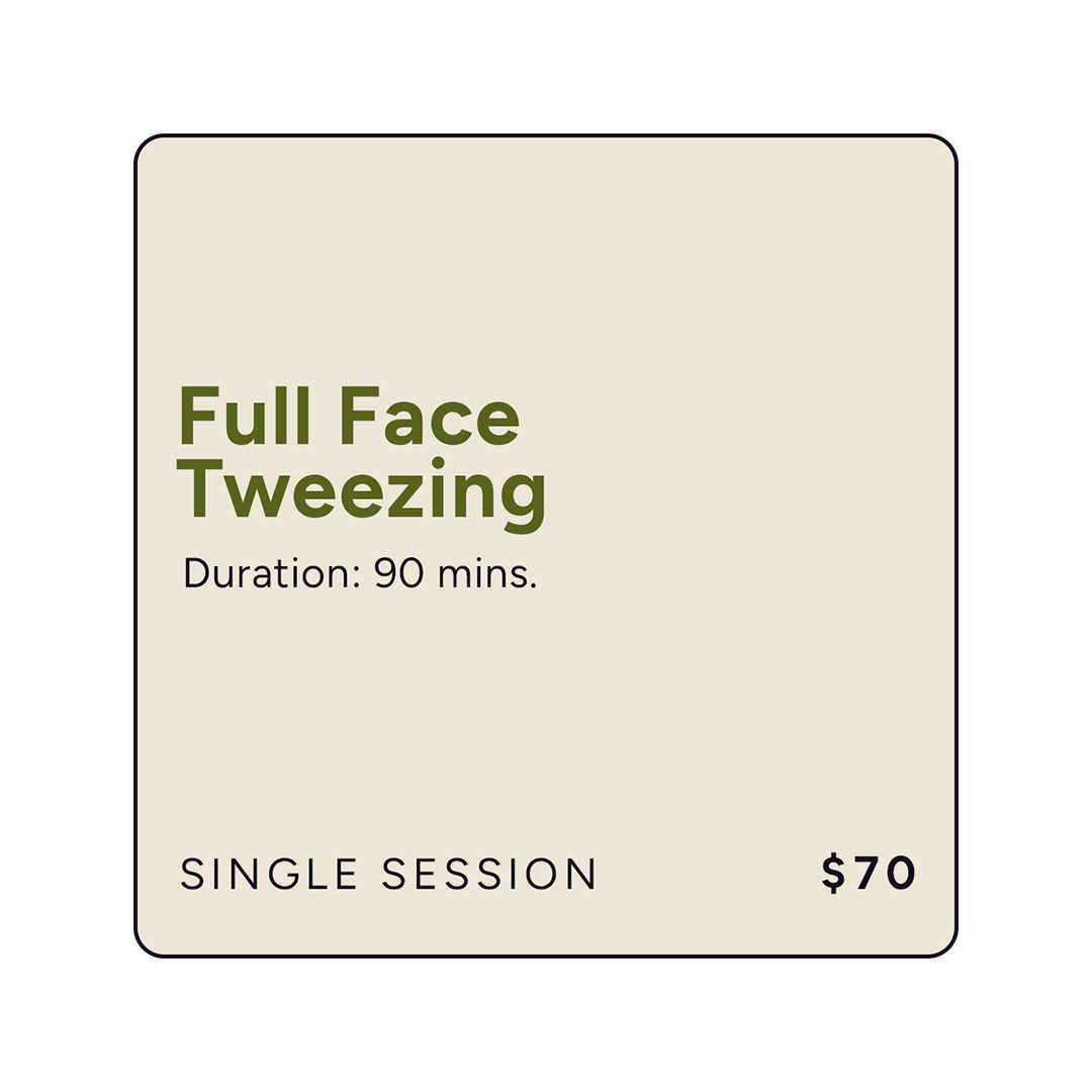 Full Face Tweezing – Browhaus SG